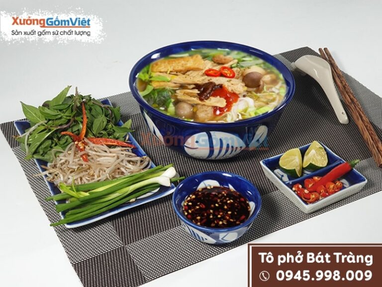 Tô phở Bát Tràng con cá TP-07 - Xưởng Gốm Việt Store